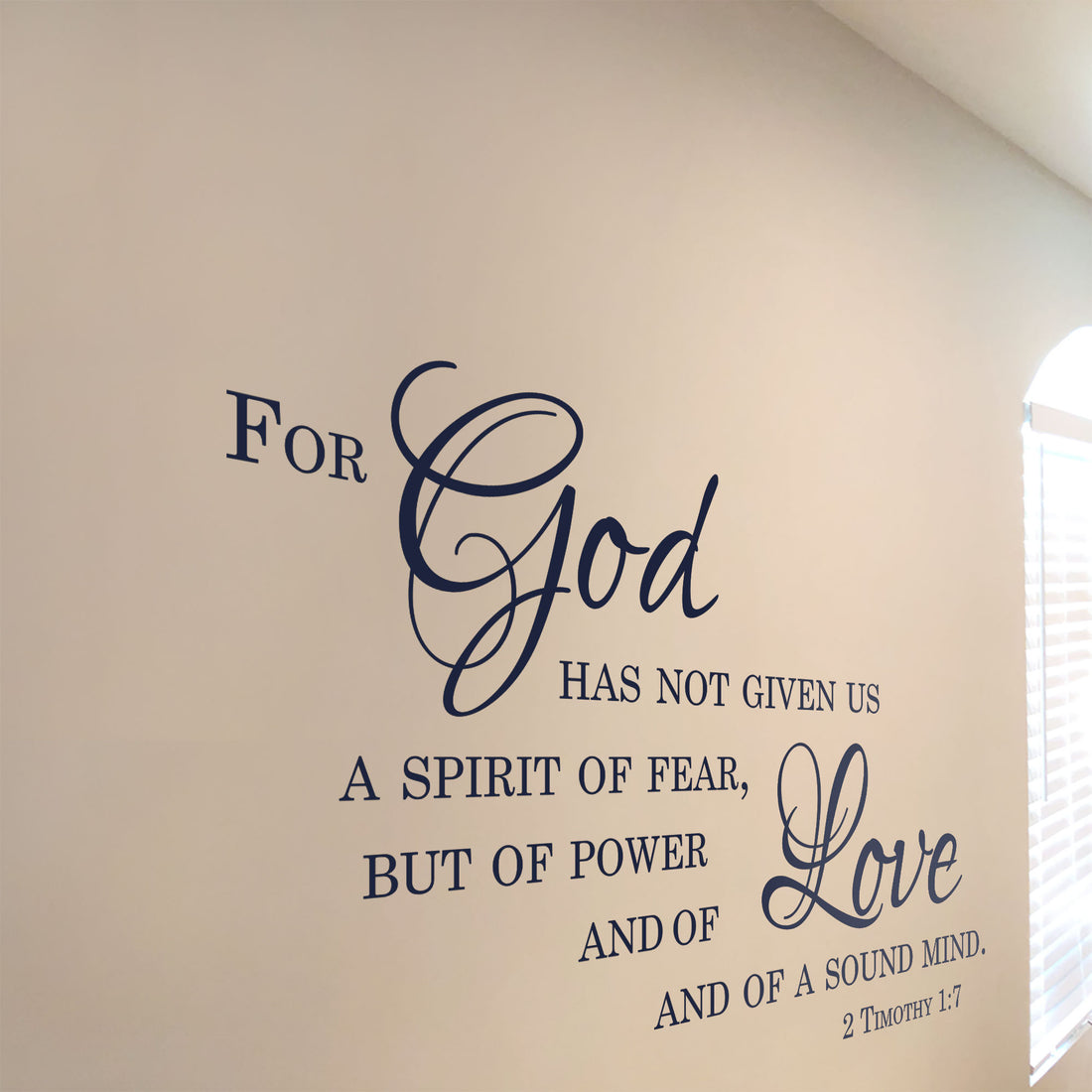 A Spirit Of Power Wall Decal – 2 Timothy 1:7 Christian Quote – American ...