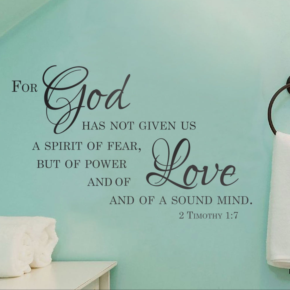 A Spirit Of Power Wall Decal – 2 Timothy 1:7 Christian Quote – American ...