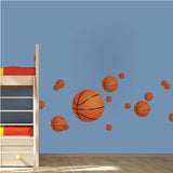 Basketball Wall Decal Sport College Basket Ball Kids Room Sports Vinyl ...