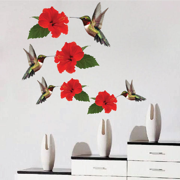 Hummingbird Wall Decal Animal Wall Decor Kids Apartment Bedroom Wallpa ...