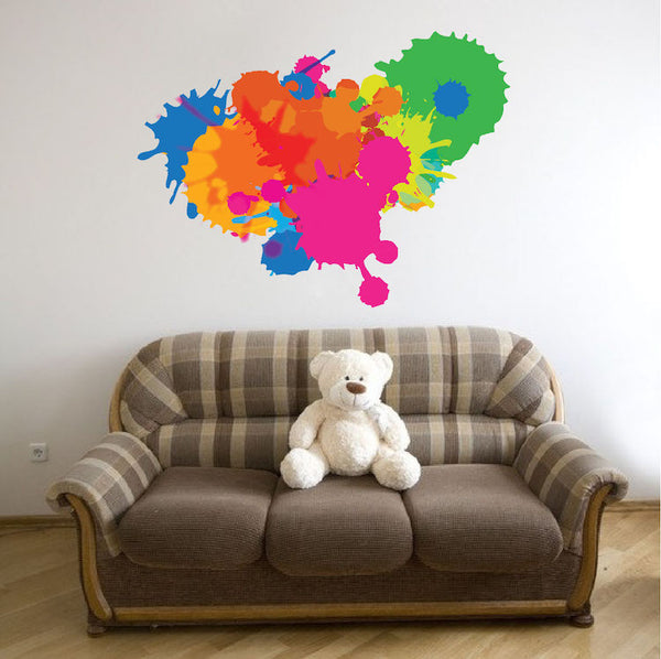 Color Splash Wall Decal Kids Room Colors Decor Removable Splashes Wall ...