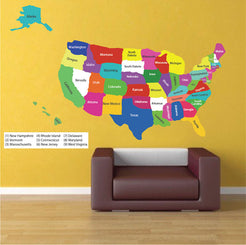 United States of America Wall Sticker New York Wall Decor America Wall ...