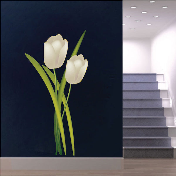 Custom Large Tulip Flower Wall Decal Bedroom Flowers Wall Decal Office ...