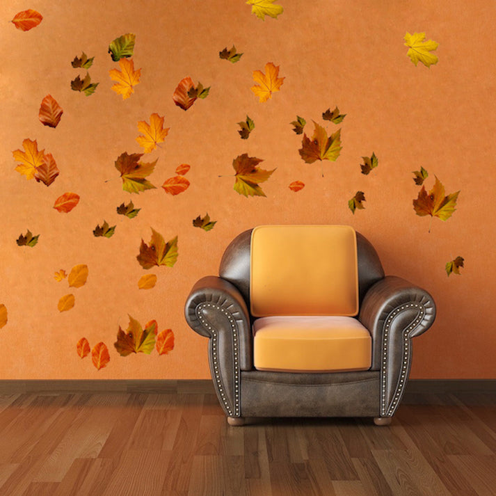 Autumn Leaves Wall Decal Decor Fall Wall and Window Thanksgiving Decal ...
