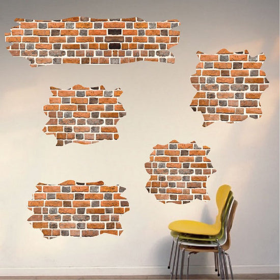 Brick Wallpaper Wall Decal Decor Sticker Wall Paper Vinyl Bricks Layer ...